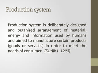 introduction TO PRODUCTION PLANNING AND CONTROL | PPTX