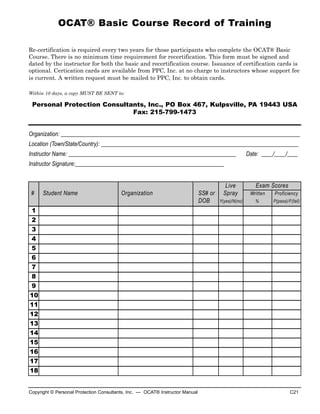 Ppci updates ocat_instructors_manual_course_pages[1] | PDF