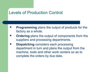 Production planning and control | PPT