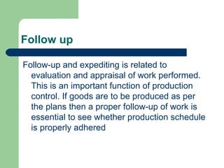 Production planning and control | PPT