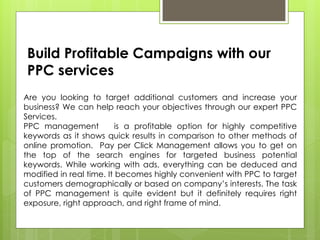 PPC Management | PPT