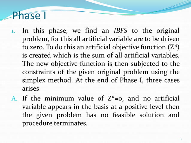 Two Phase Method- Linear Programming | PPTX