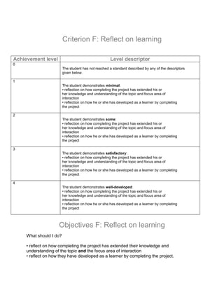 Pp criteria & objectives[1] | DOCX