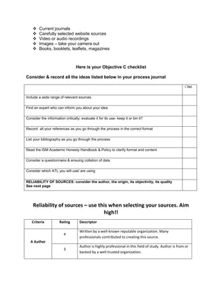 Pp criteria & objectives[1] | DOCX