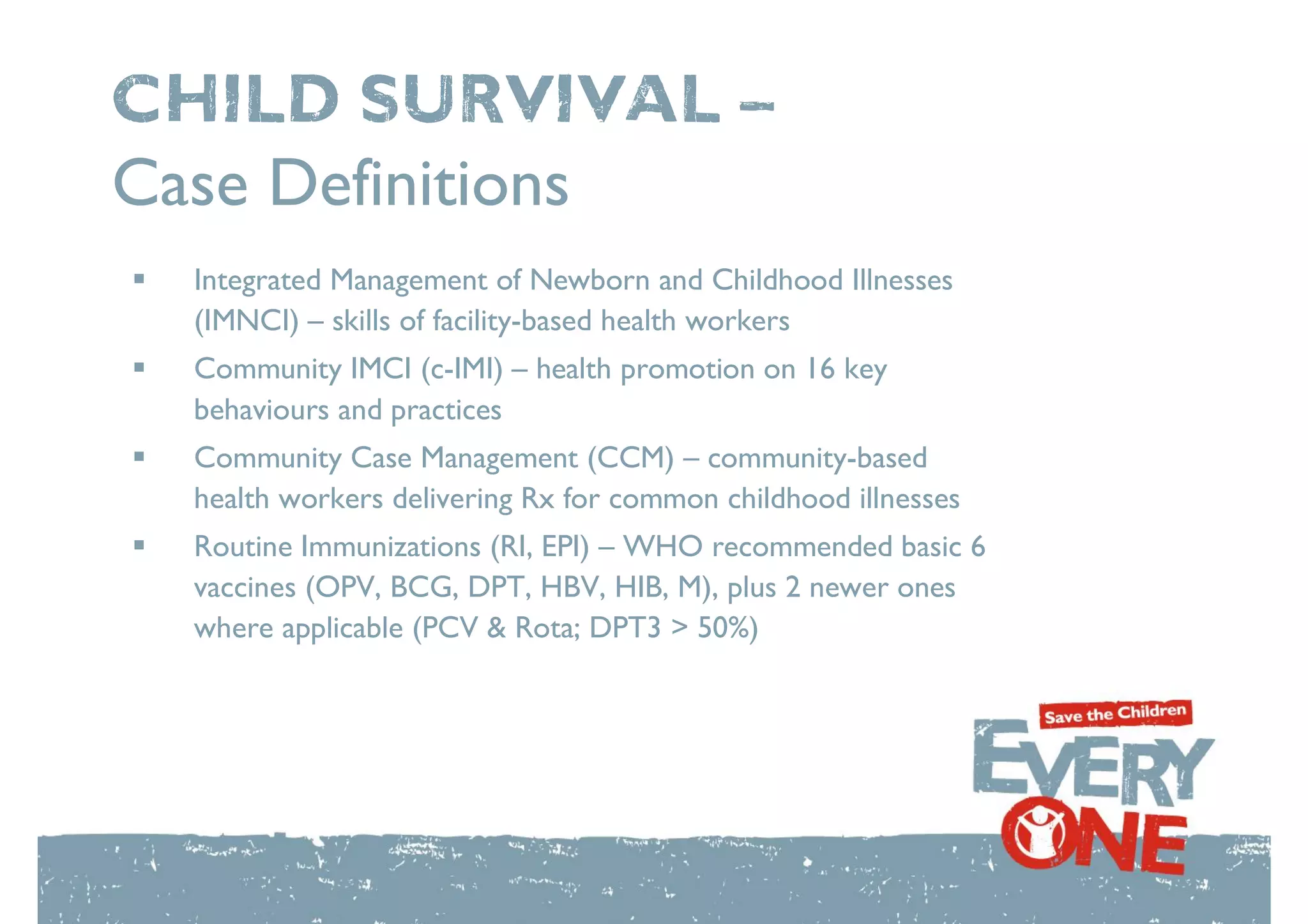 Child Survival Programme Framework | PDF
