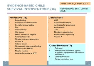 Child Survival Programme Framework | PDF