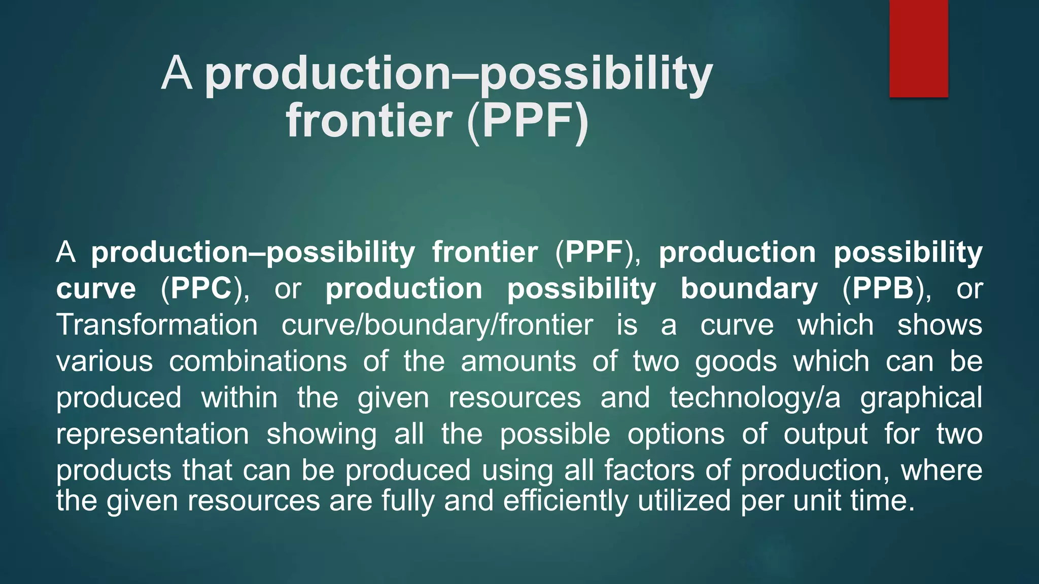 PP curve/ PP frontier | PPT