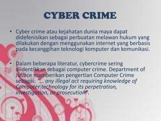Pp cyber crime & cyber law | PPTX
