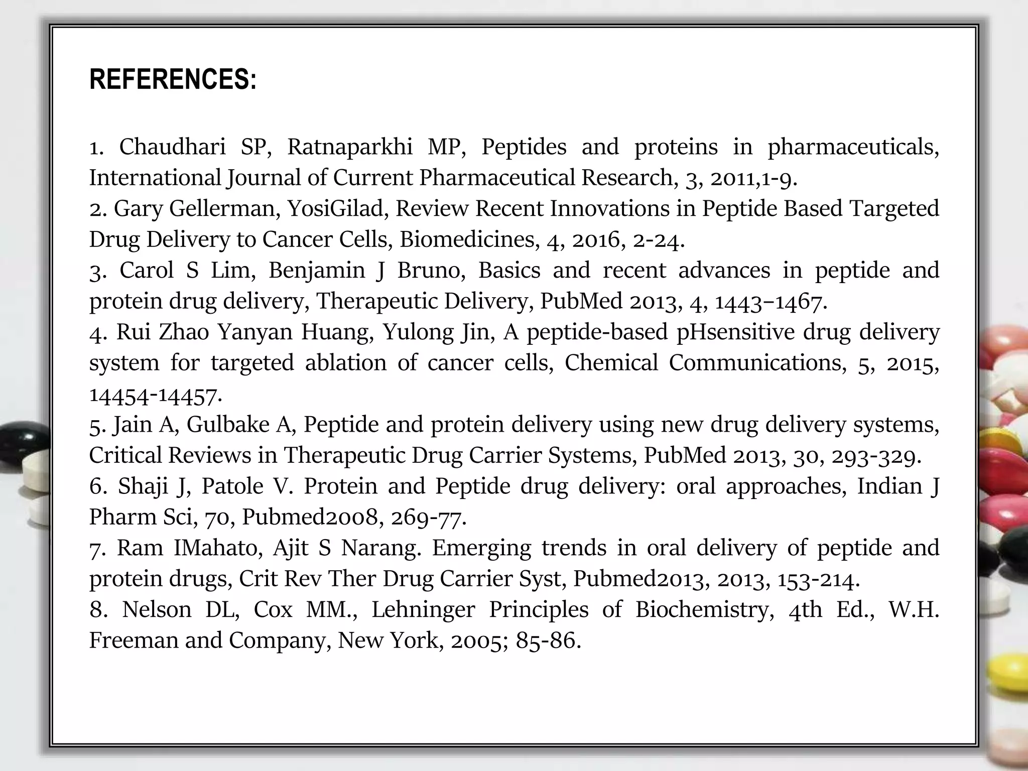Protein And Peptide Drug Delivery System | PPTX
