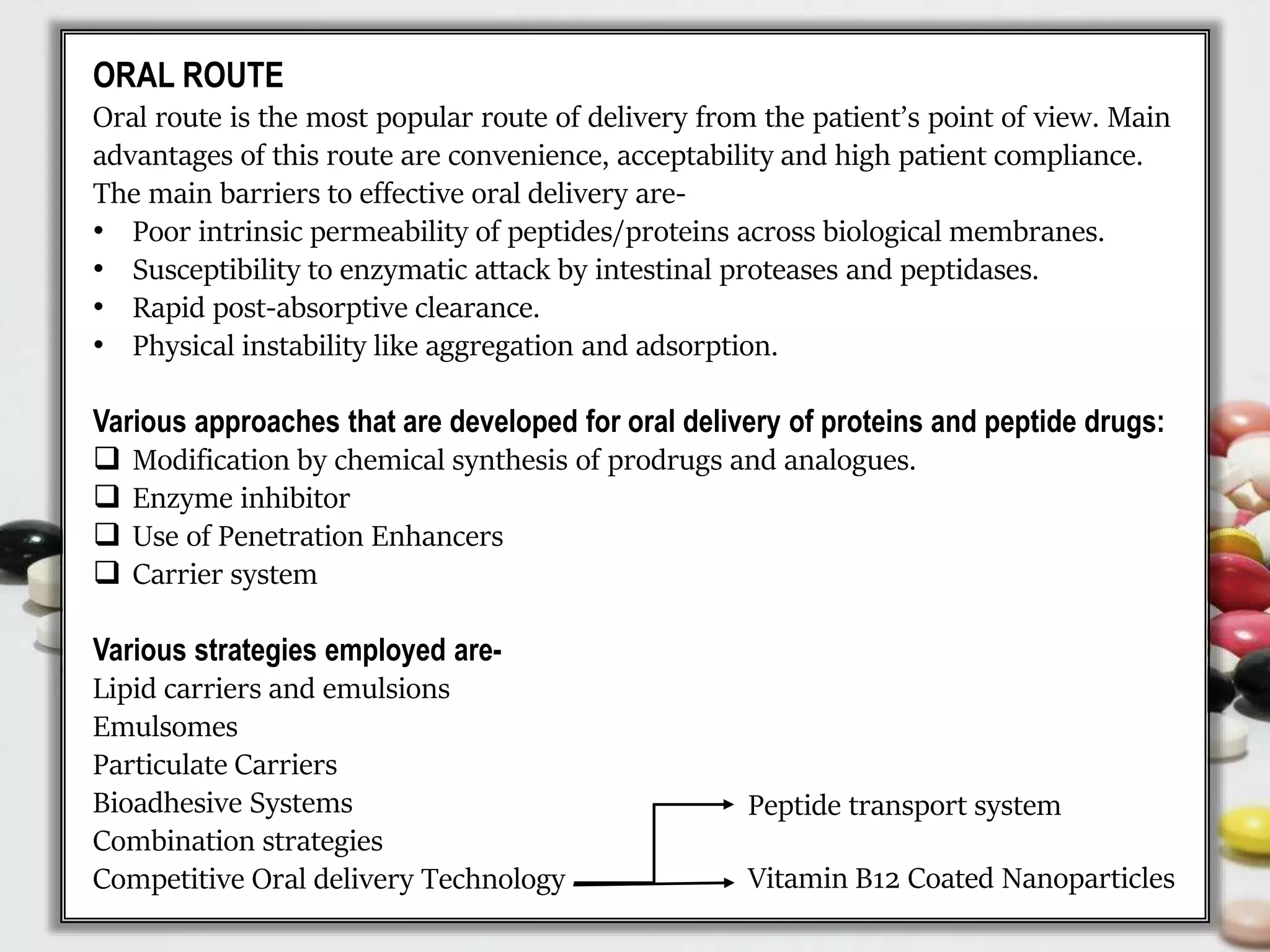 Protein And Peptide Drug Delivery System | PPTX