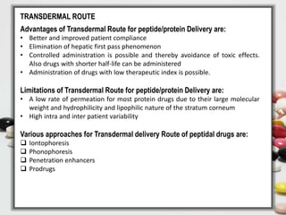 Protein And Peptide Drug Delivery System | PPTX
