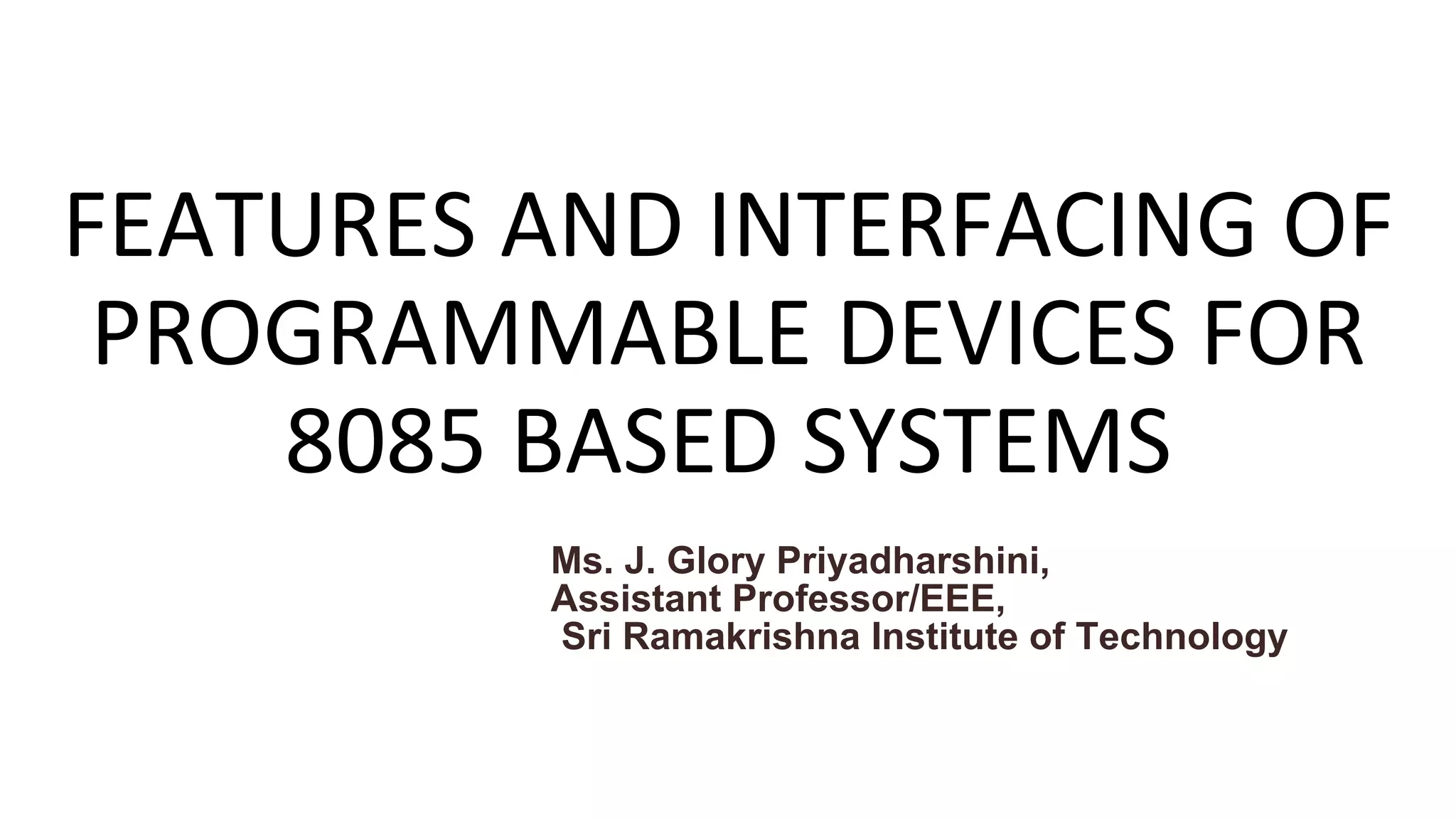 Programmable Peripheral Devices | PPT