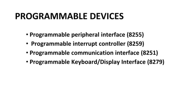 Programmable Peripheral Devices | PPT
