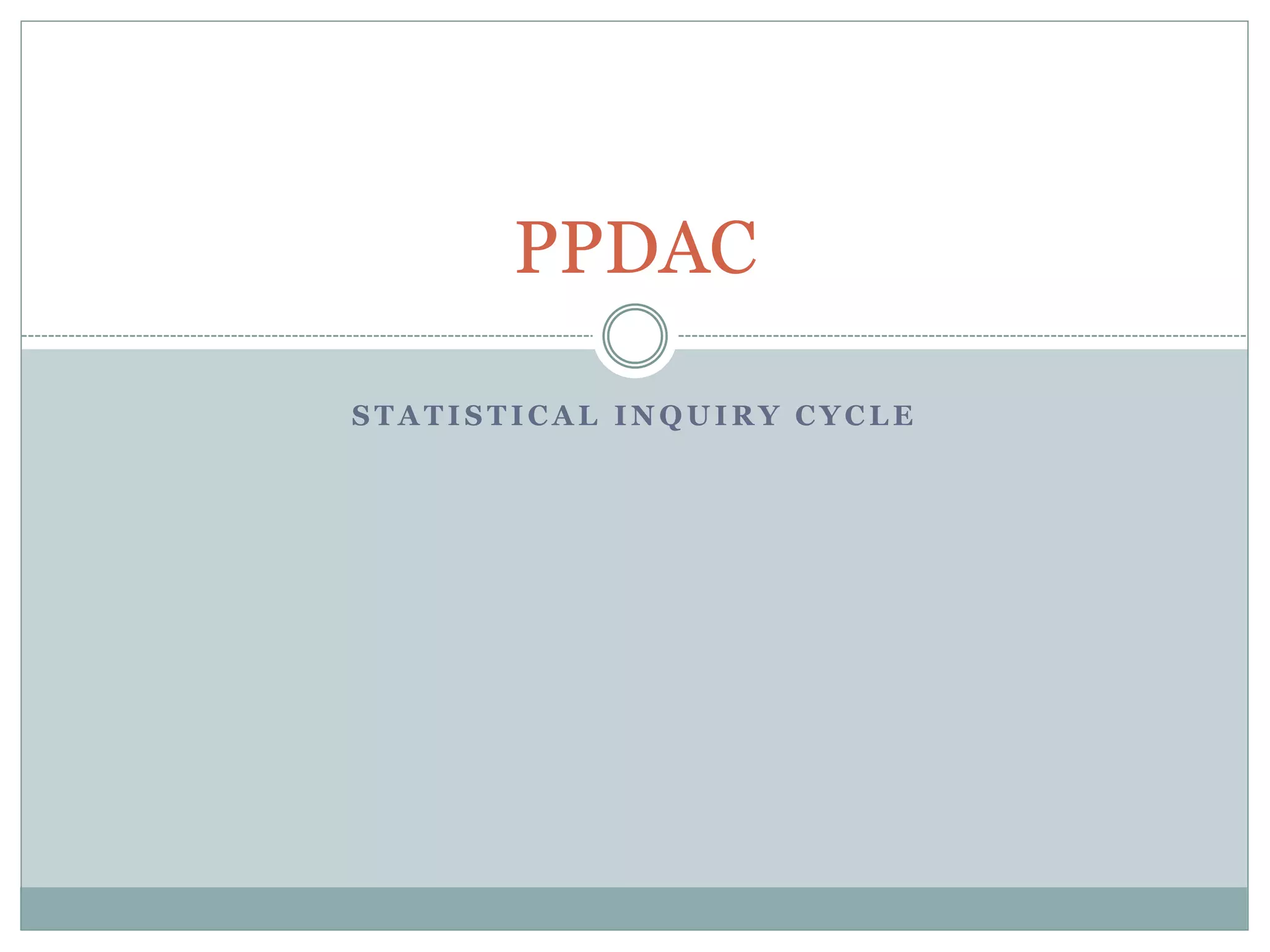 Introduction to PPDAC cycle | PPTX
