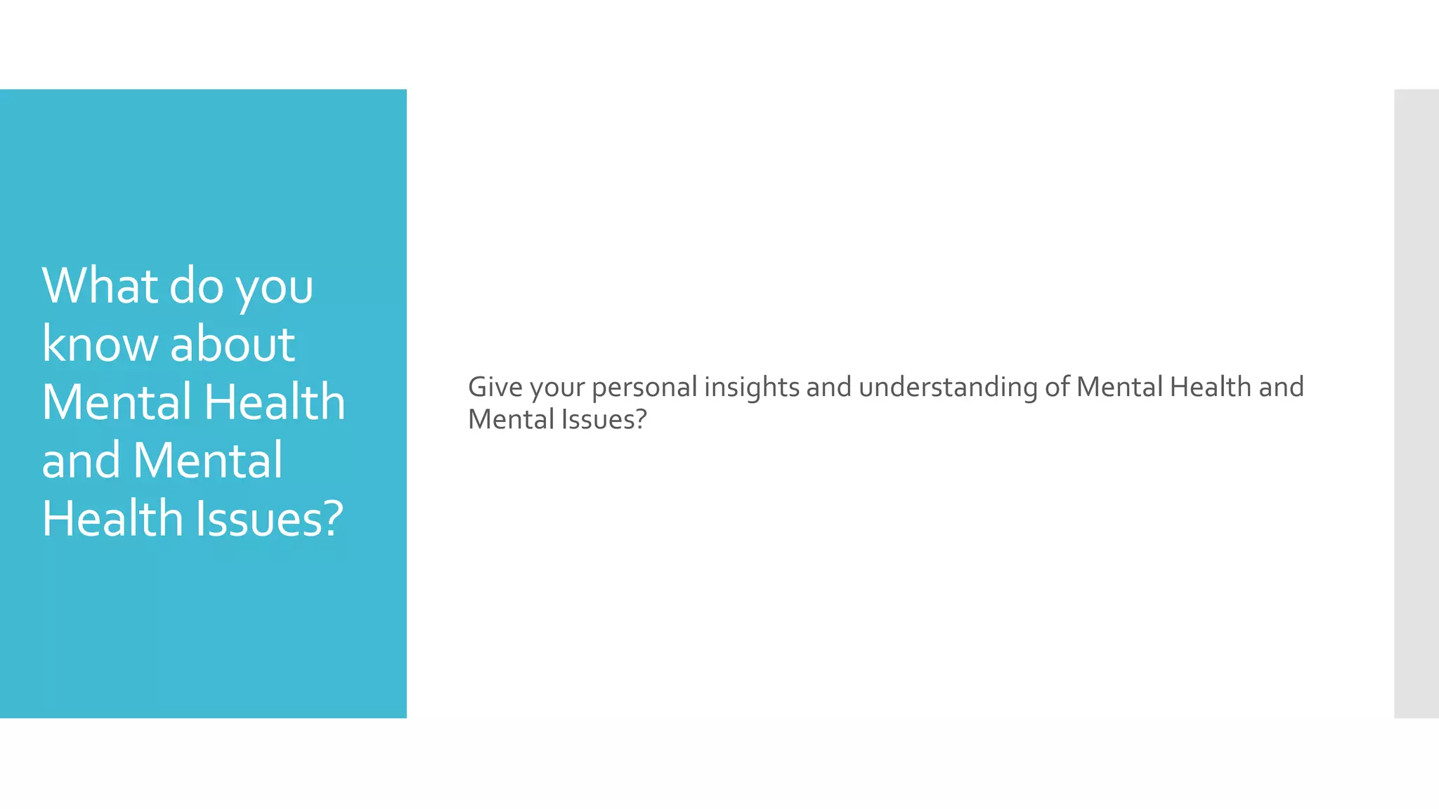 Ppda lecture 5 understanding mental health slideshare version | PPTX