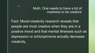 Ppda lecture 6 mental health and the artist | PPTX