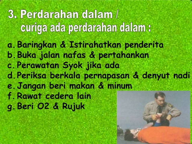 pertolongan pertama pada kecelakaan di lapangan | PPT