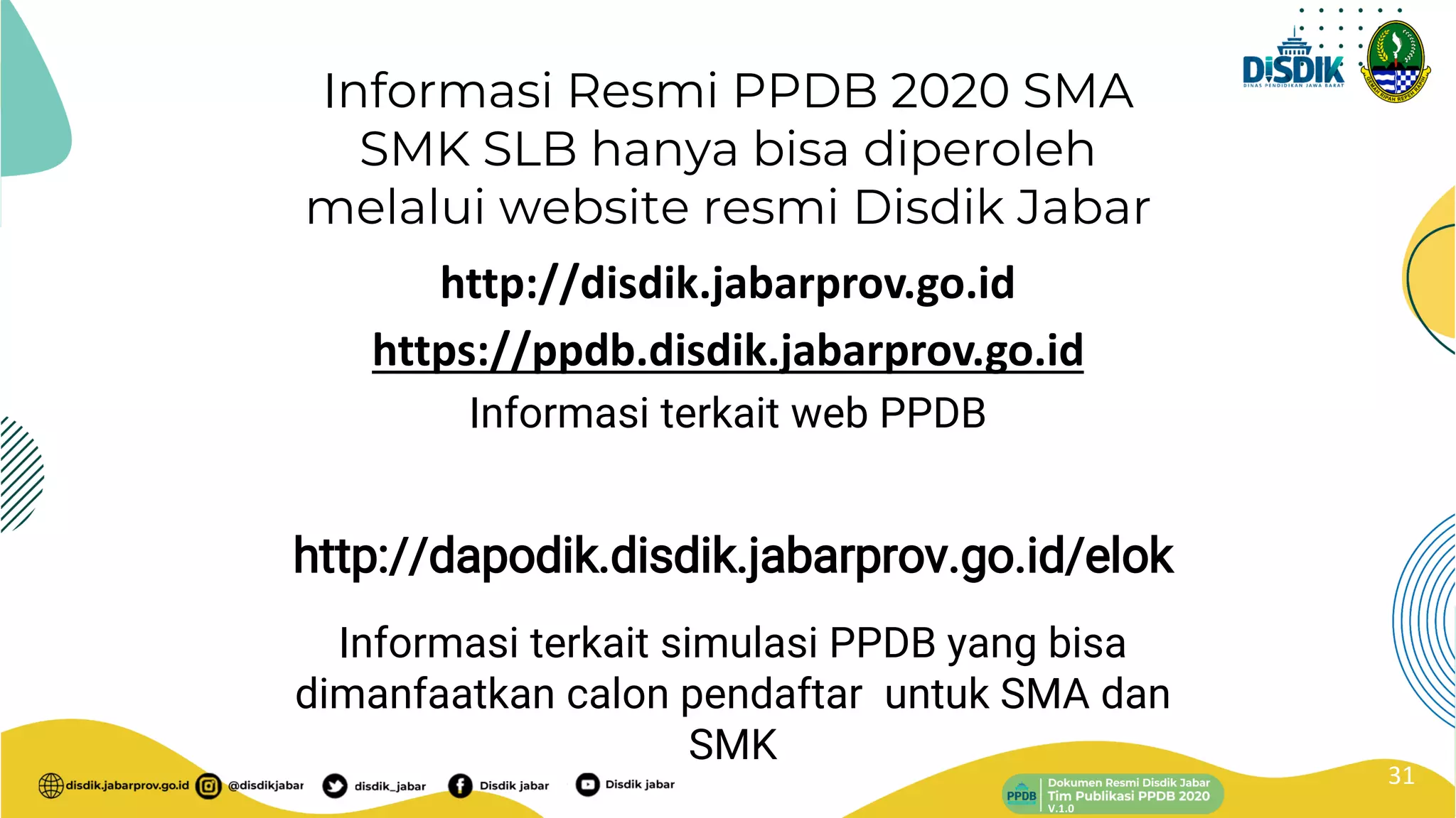Informasi PPDB Jabar 2020 | PPT