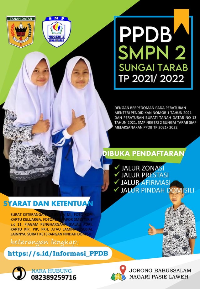 Ppdb smp negeri 2 sungai tarab 2021 2022 | PDF