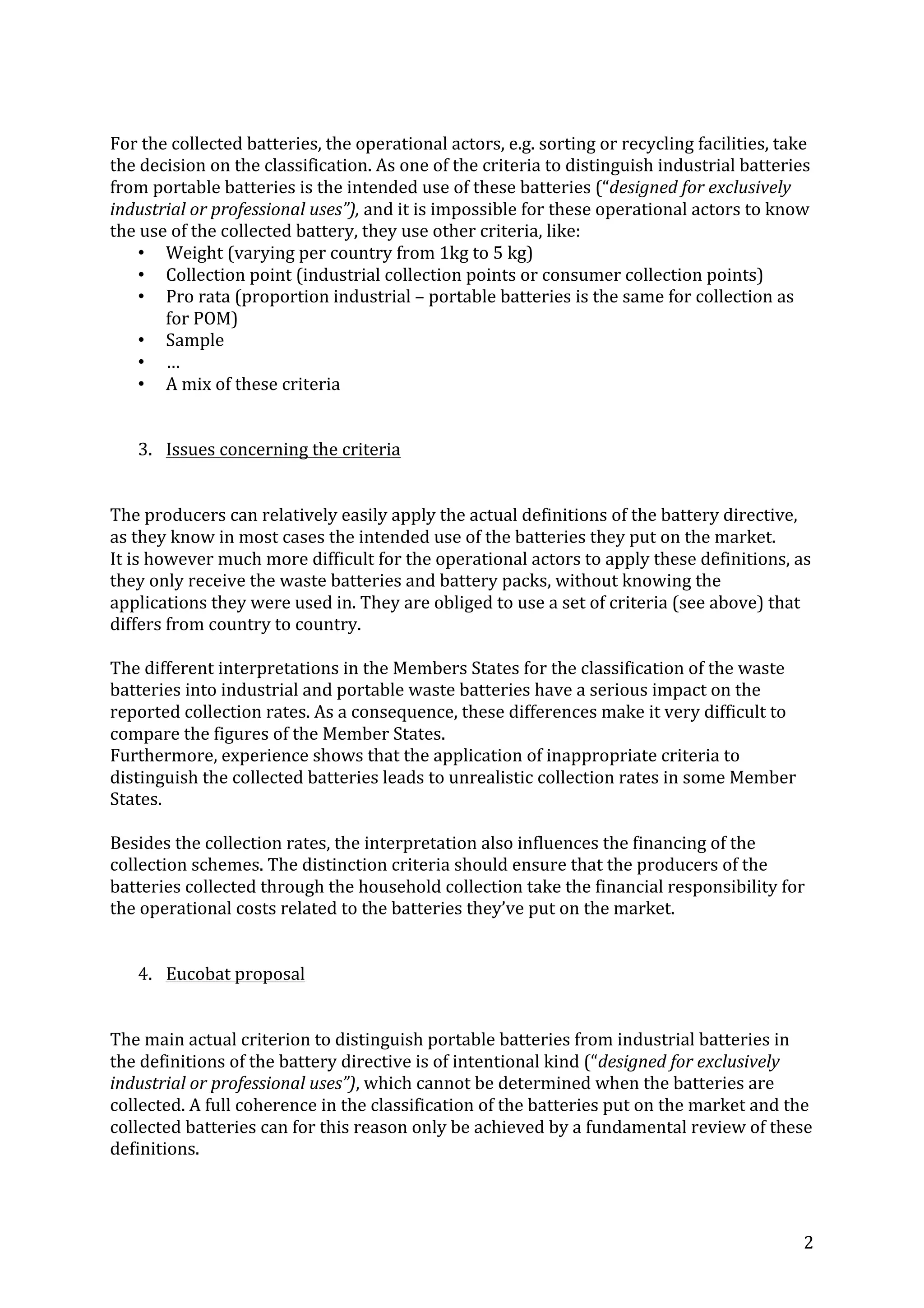 Eucobat Position Paper - Distinction Between Portable, Industrial and ...