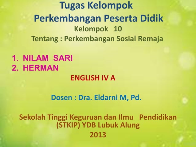 PPD kel. 10 By: Nilam Sari | PPT