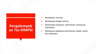 PPD Pertemuan 12 (Klasifikasi Tes Psikologi HIMPSI).pptx