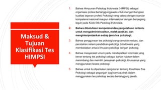 PPD Pertemuan 12 (Klasifikasi Tes Psikologi HIMPSI).pptx