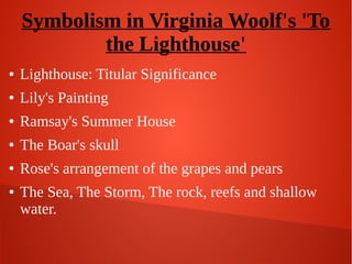 Symbolism in "To the lighthouse" | ODP