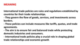 PUBLICPOLICY AND DEVELOPMENT PPT ON TOPIC INTERNATIONAL TRADE MEANING ...