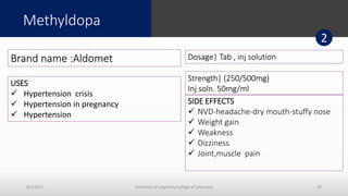 Summary of drugs used in pharmacy | PPTX | Pharmaceutical Drugs ...