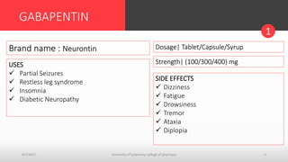 Summary of drugs used in pharmacy | PPTX | Pharmaceutical Drugs ...