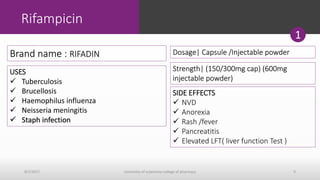 Summary of drugs used in pharmacy | PPTX | Pharmaceutical Drugs ...
