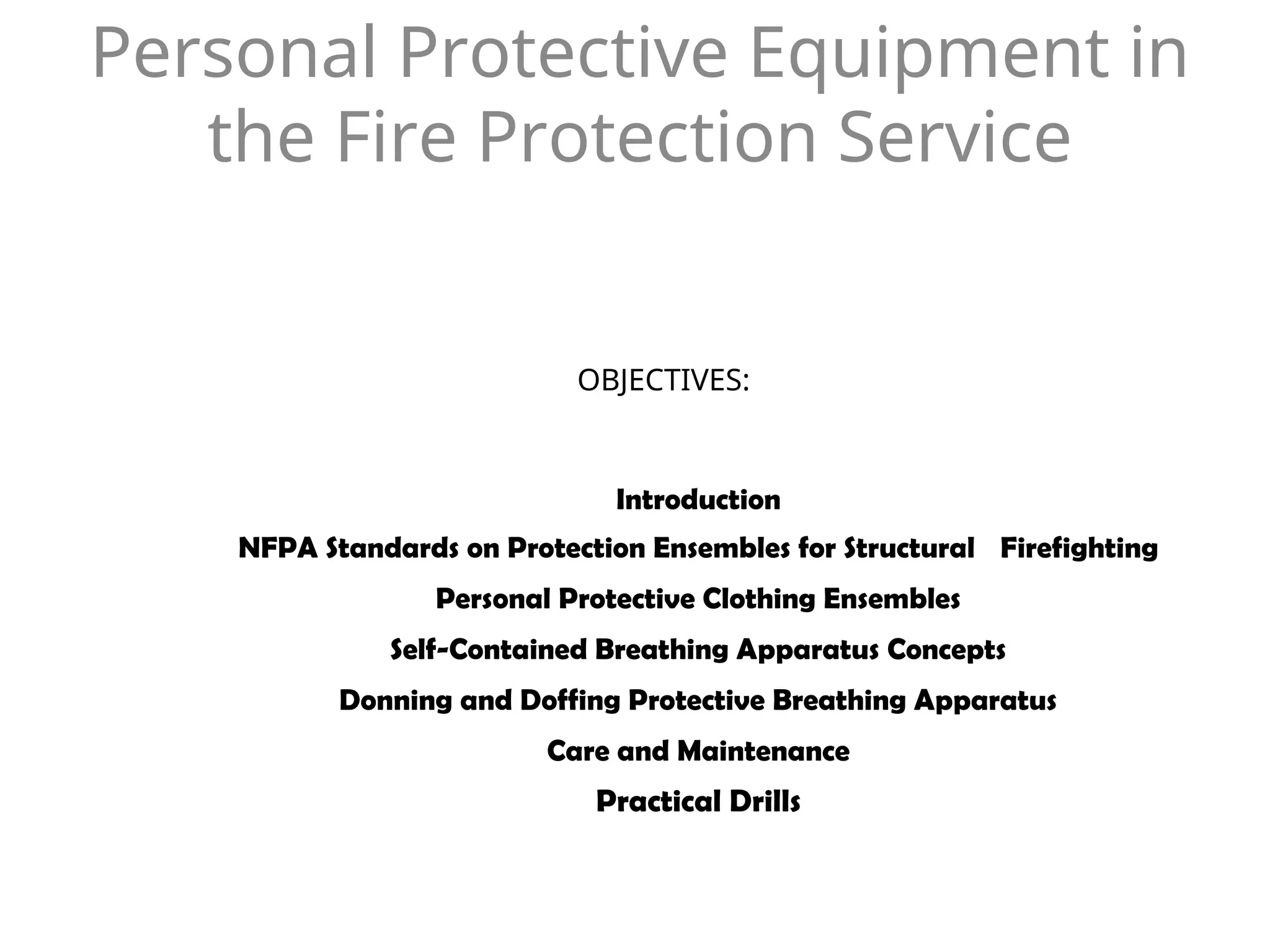 PERSONAL PROTECTIVE EQUIPMENT LECTURES FOR STUDENTS | PPT