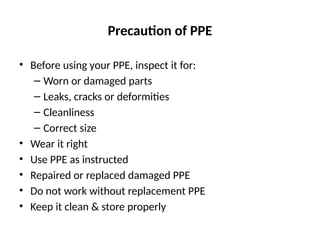 Personal Protective Equipment in Construction Sector | PPTX