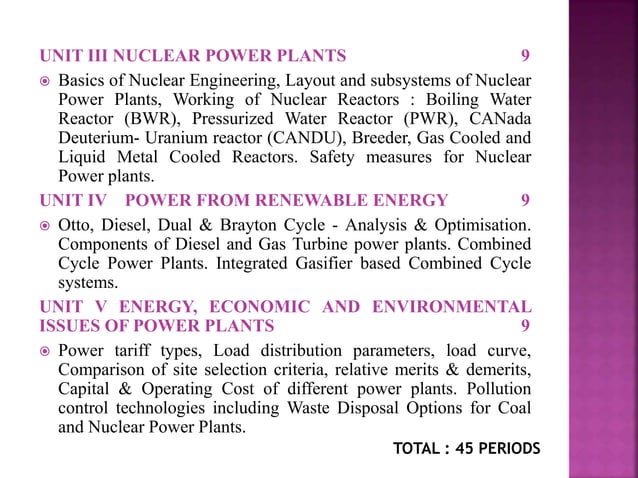Ppe unit 1 - part 1 - Steam power plant | PPTX | Power and Energy ...
