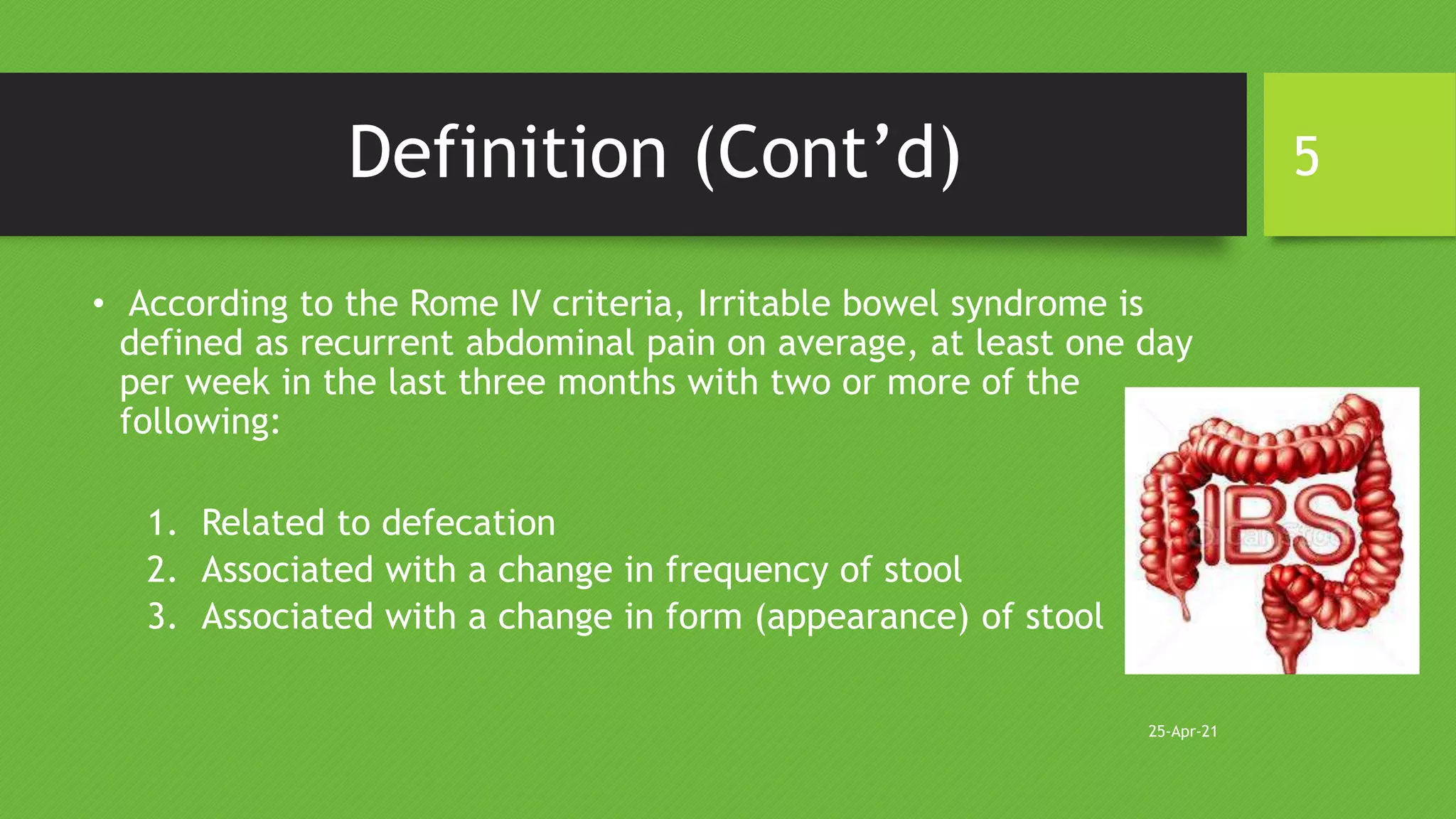 Irritable Bowel Syndrome (IBS) | PPTX