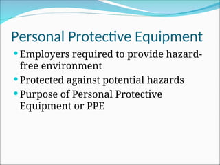 Personal Protective Equipment Training PPT | PPT