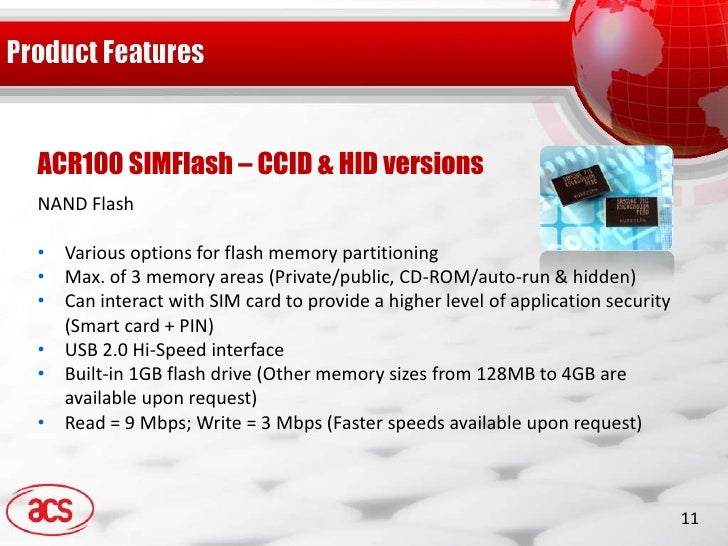 ACR100 product presentation by Advanced Card Systems Ltd.
