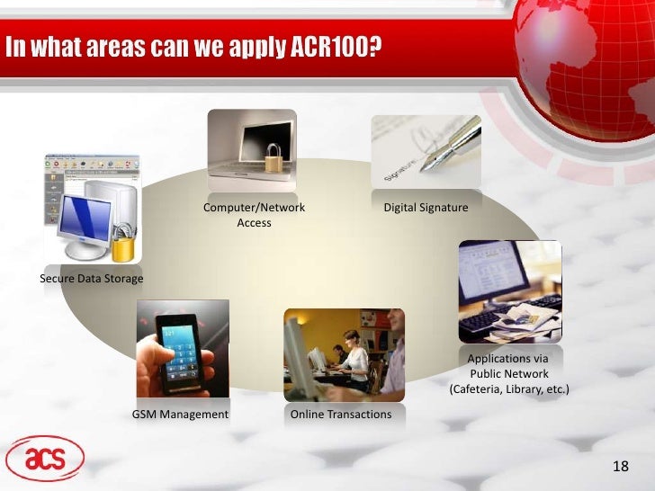 ACR100 product presentation by Advanced Card Systems Ltd.