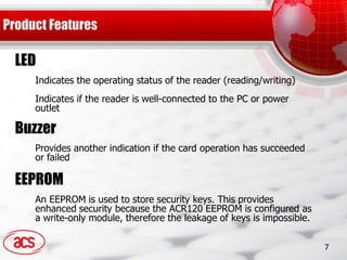 ACR120 product presentation by Advanced Card Systems Ltd. | PPT