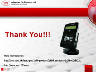 ACR122L VisualVantage Serial NFC Reader with LCD | PPT