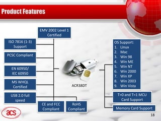ACR38 product presentation by Advanced Card Systems Ltd. | PDF | Operating Systems | Computer ...