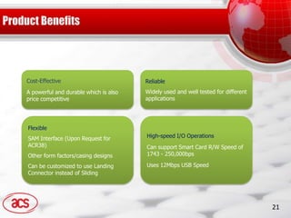 ACR38 product presentation by Advanced Card Systems Ltd. | PDF | Operating Systems | Computer ...