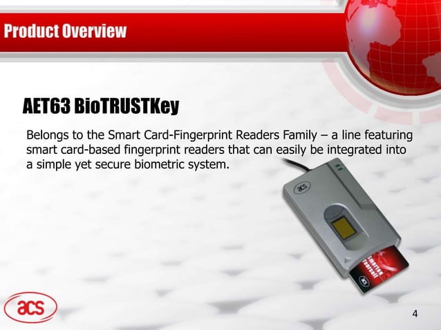 AET63 product presentation by Advanced Card Systems Ltd. | PPT