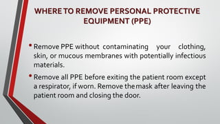 HOW TO SAFELY REMOVE PERSONAL PROTECTIVE EQUIPMENT (PPE) | PDF