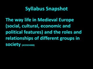 Thomas O'Rourke's teaching resource for Year 8 Medieval Europe | PPTX