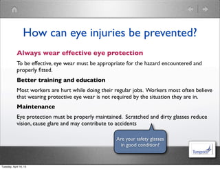 PPE eyes | PDF | Eye and Vision Conditions | Diseases and Conditions