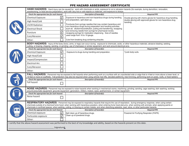 PPE HAZARD ASSESSMENT FORM | PDF | First Aid | Injuries