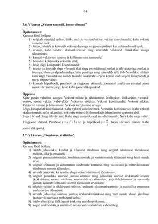 õPpekava 10.klass i kursus | PDF
