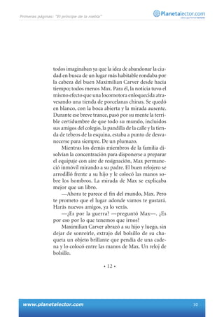 Primeras páginas de El príncipe de la niebla | PDF